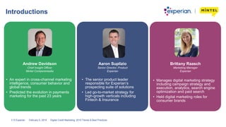 Digital Credit Marketing Best Practices and Trends Webinar | PPT