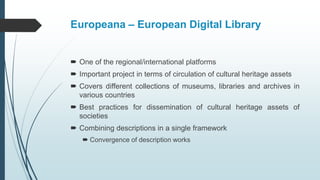 Digital cultural heritage works and object description within the scope ...