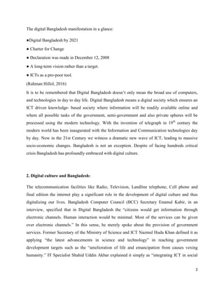 Digital culture and bangladesh recent development and challenges | PDF