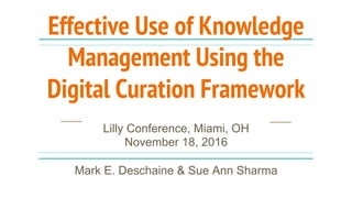 Digital curation a tool for knowledge management | PPT