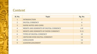 Digital currency over paper notes | PPT