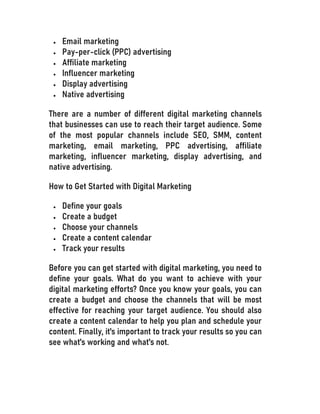 DIGITAL MARKETING OUTLINE | PDF