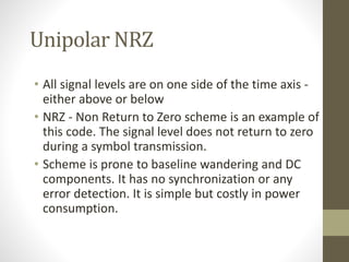 Digital data transmission,line coding and pulse shaping | PPTX