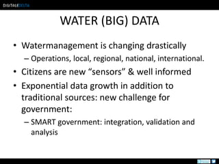 Digital delta & geodesign sept2014: connection water data with geo data ...