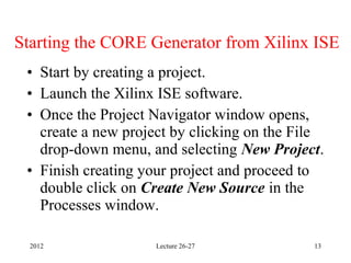 Digital design lect 26 27 | PPT