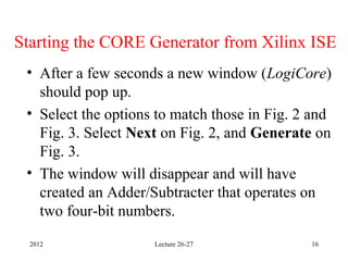 Digital design lect 26 27 | PPT