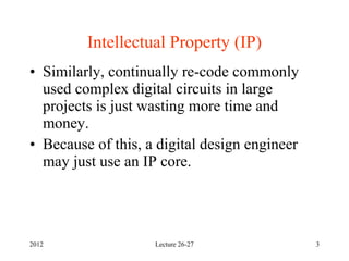 Digital design lect 26 27 | PPT
