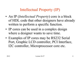 Digital design lect 26 27 | PPT