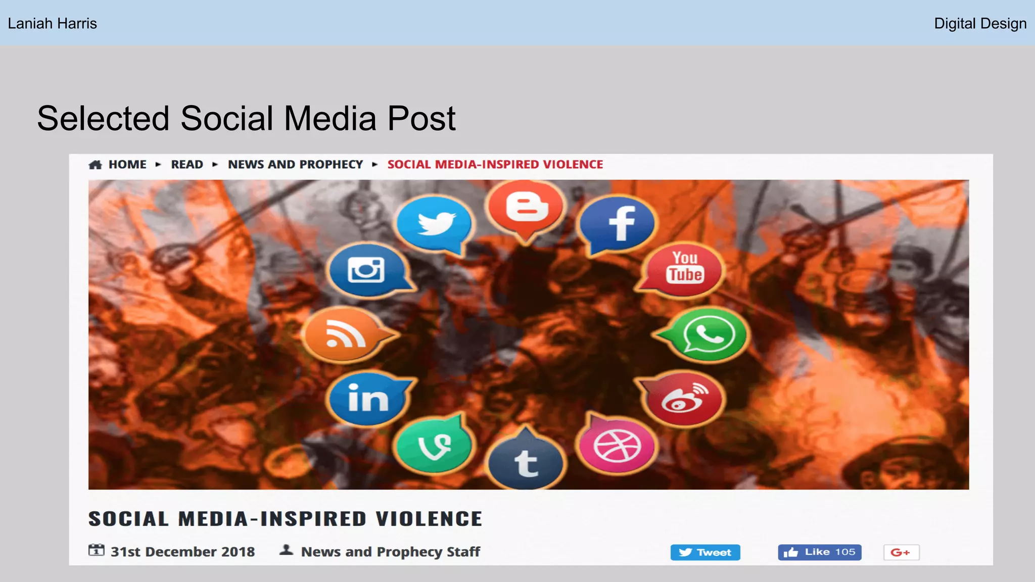 Laniah Harris' Completed Digital Design Powerpoint Project | PPT