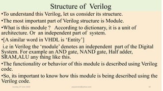 Digital design using verilog-For Absolute Beginners | PPT