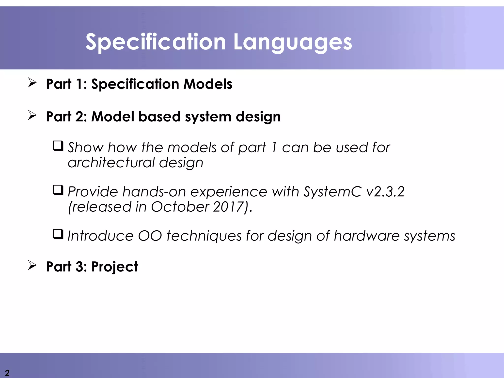 Digital design with Systemc | PPT