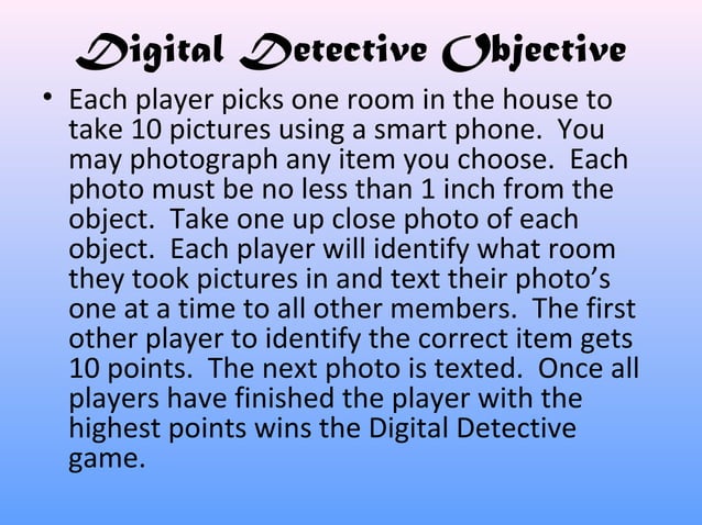 Digital detective game | PPT