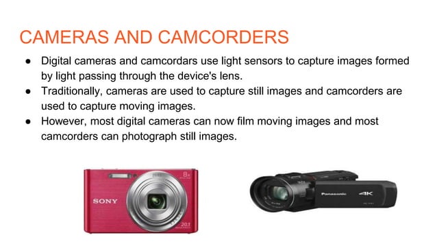 Digital devices .pptx | Cameras and Camcorders | Consumer Electronics