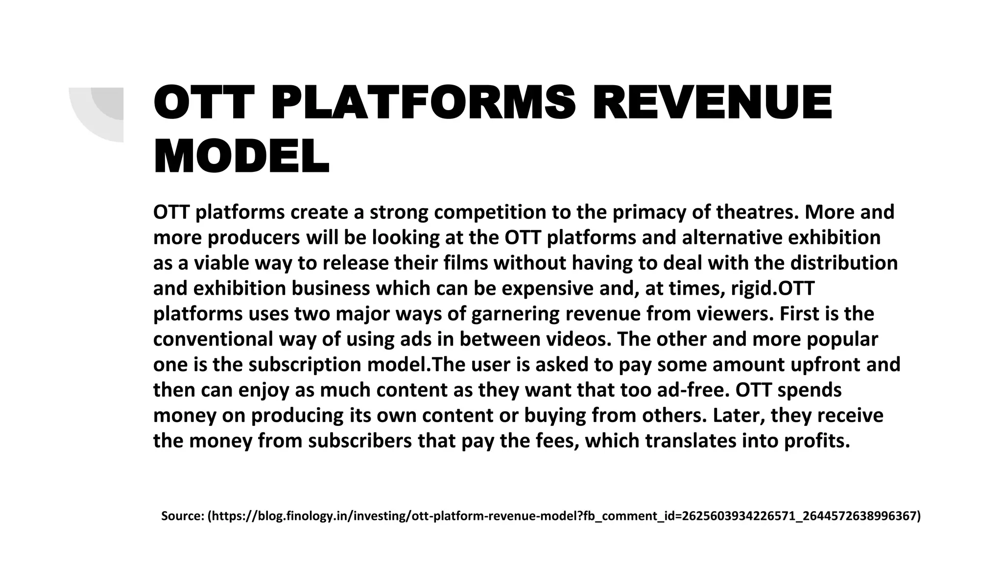 OTT PLATFORMS DIGITAL DIGEST | PPT