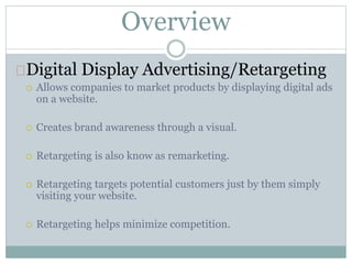 Digital display advertising and retargeting | PPTX | Marketing and ...