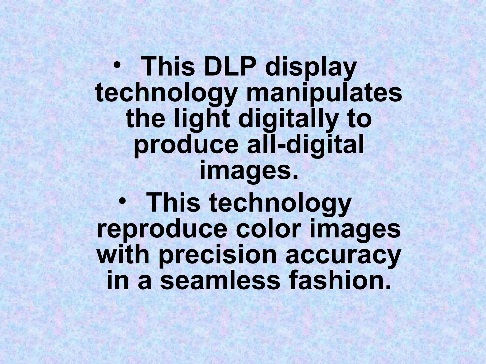 Digital display technology | PPT