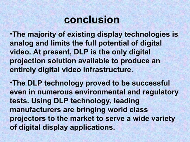 Digital display technology | PPT | Cameras and Camcorders | Consumer ...