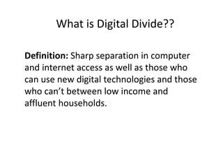 Digital divide | PPT