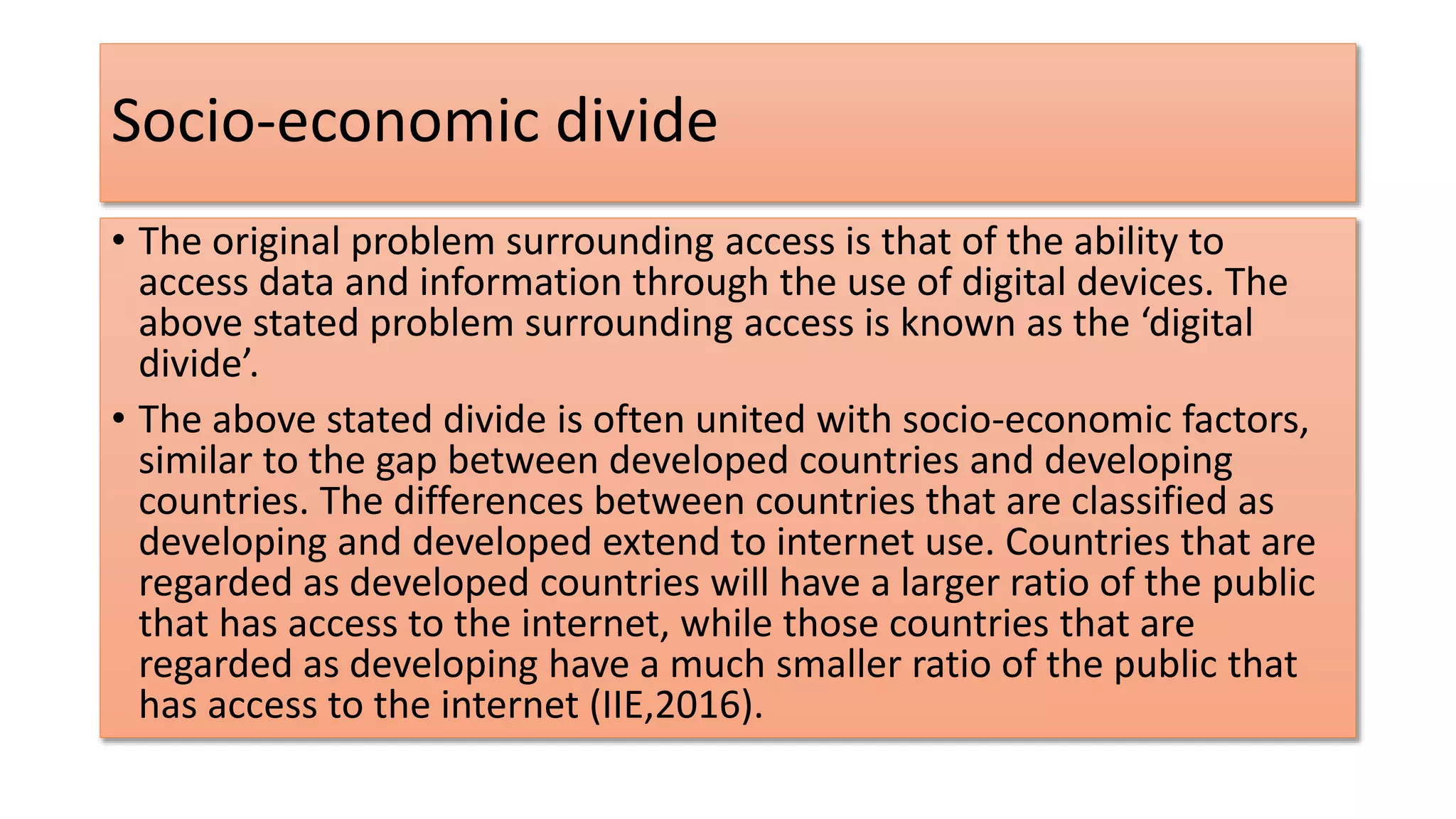 Digital divide in south africa | PPTX | Internet for Beginners | Internet