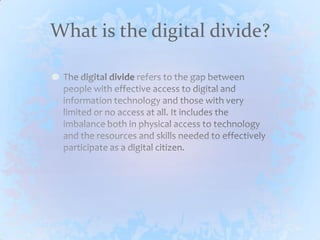 Digital divide pp | PPTX