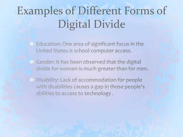 Digital divide pp | PPTX