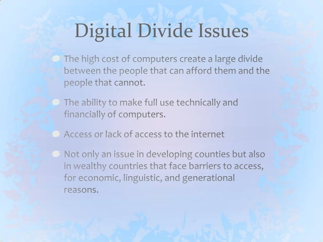 Digital divide pp | PPTX