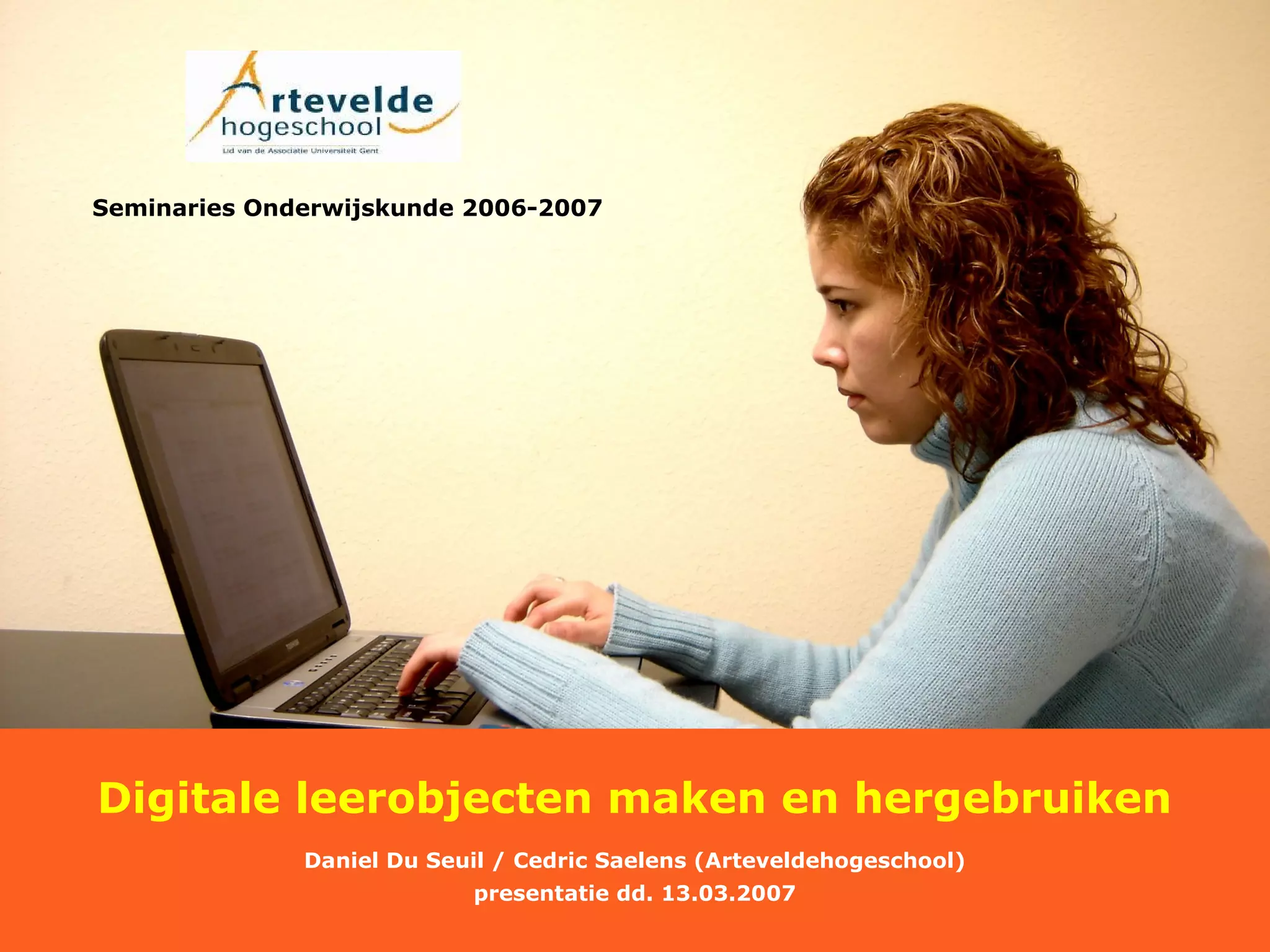 Digitale leerobjecten maken en hergebruiken | PPT