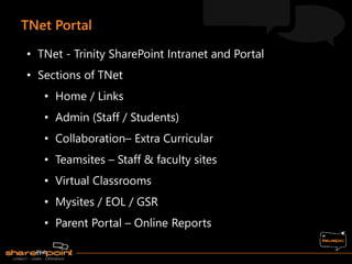 Digital Education on Sharepoint at Trinity Grammar School | PPT