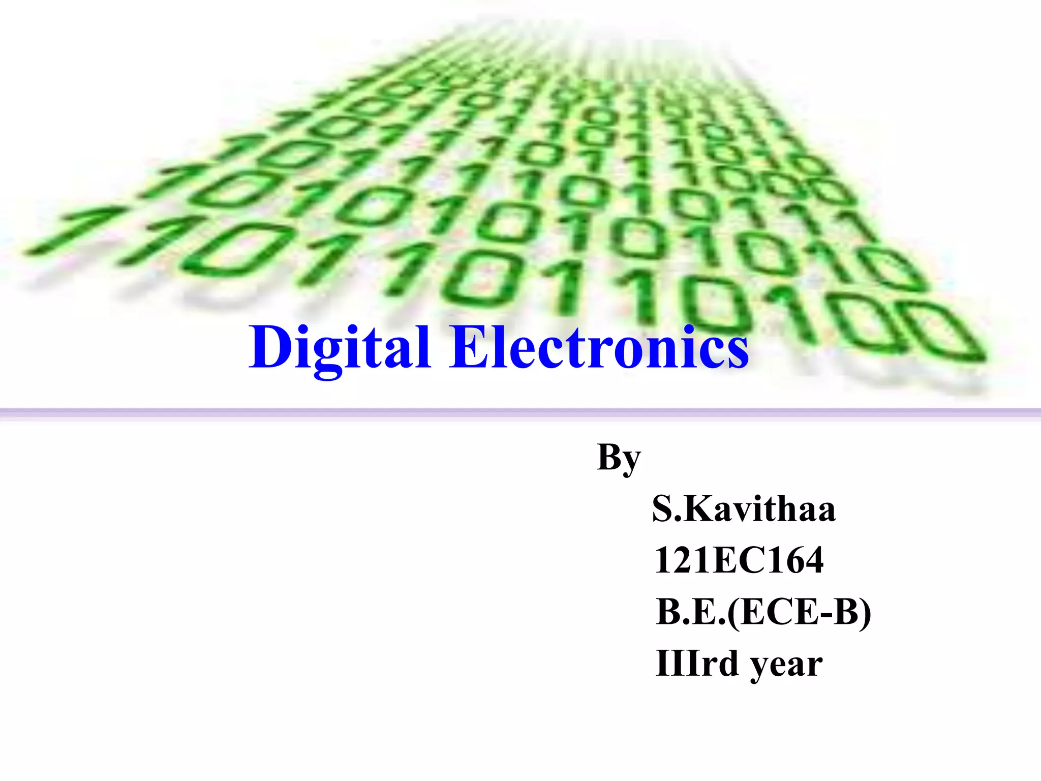 Digital electronics | PPT