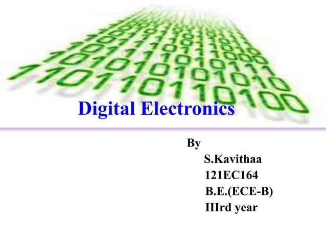 Digital electronics | PPT
