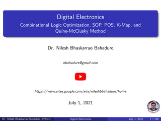 Digital electronics combinational log ckt sop pos kmap quine | PPT