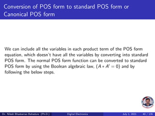 Digital electronics combinational log ckt sop pos kmap quine | PDF