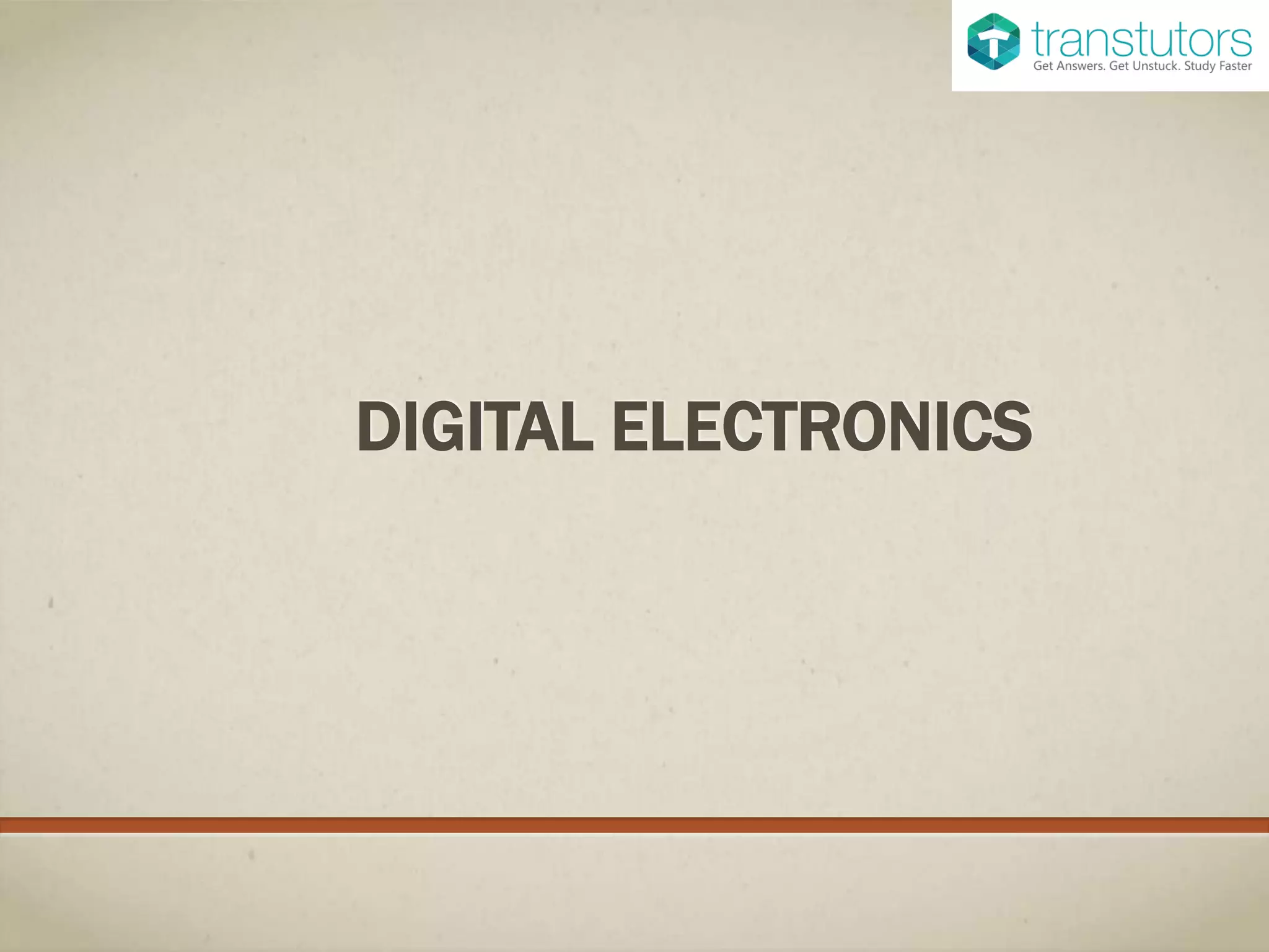 Digital Electronics | Computer Science | PPTX