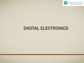 Digital Electronics | Computer Science | PPT