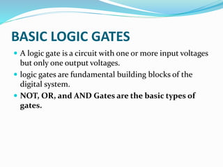 Digital electronics introduction | PPTX