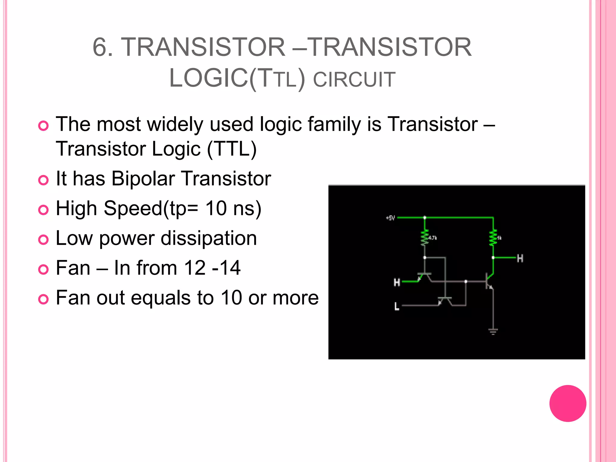 Digital electronics logic families | PPTX