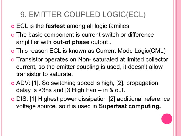 Digital electronics logic families | PPTX