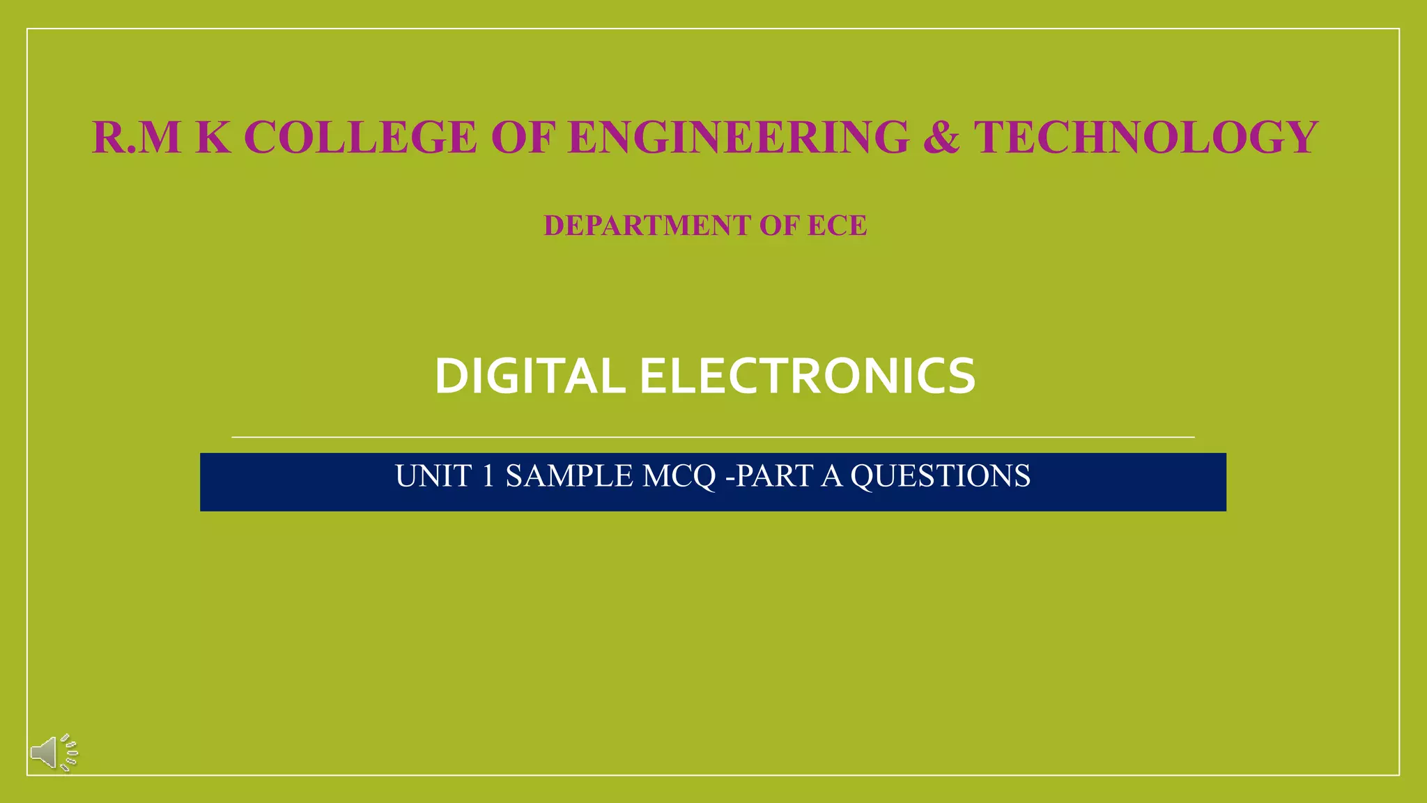 Digital electronics mcq | PPTX
