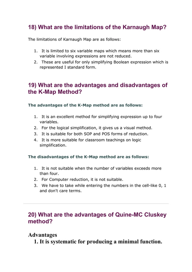 Digital Electronics Most Essential and Frequently Asked Interview Questions | PDF
