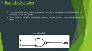 Logic gates and NAND and NOR univarsal gates | PPTX