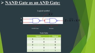 Logic gates and NAND and NOR univarsal gates | PPTX