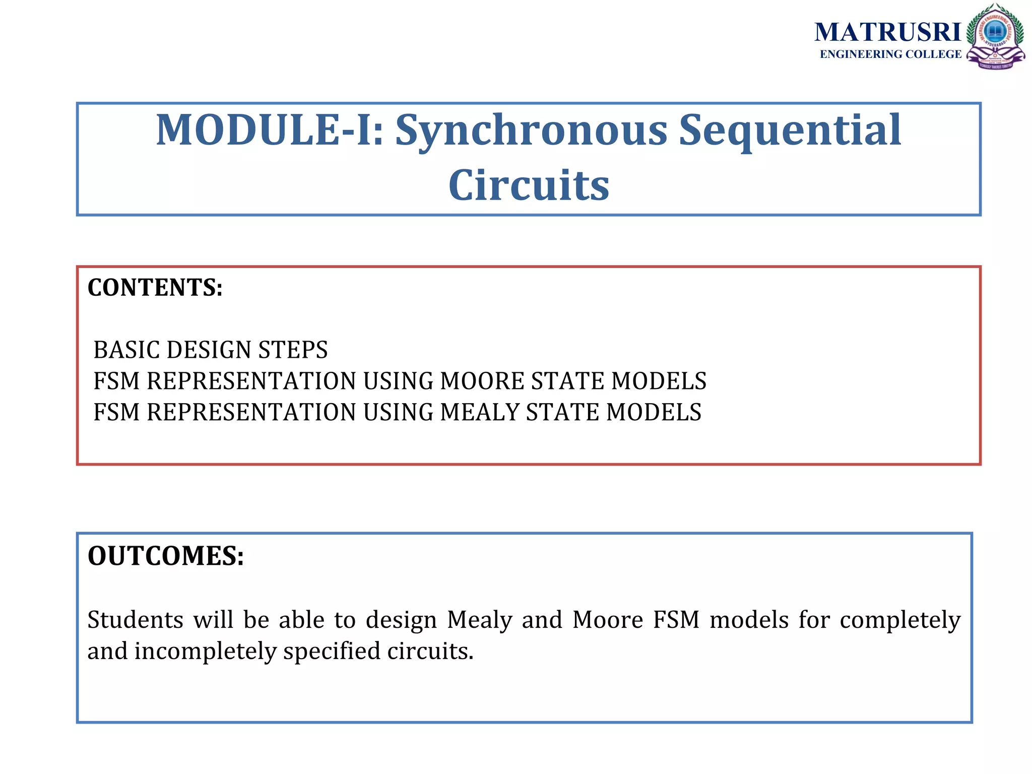 Synchronous sequential Circuits | PDF