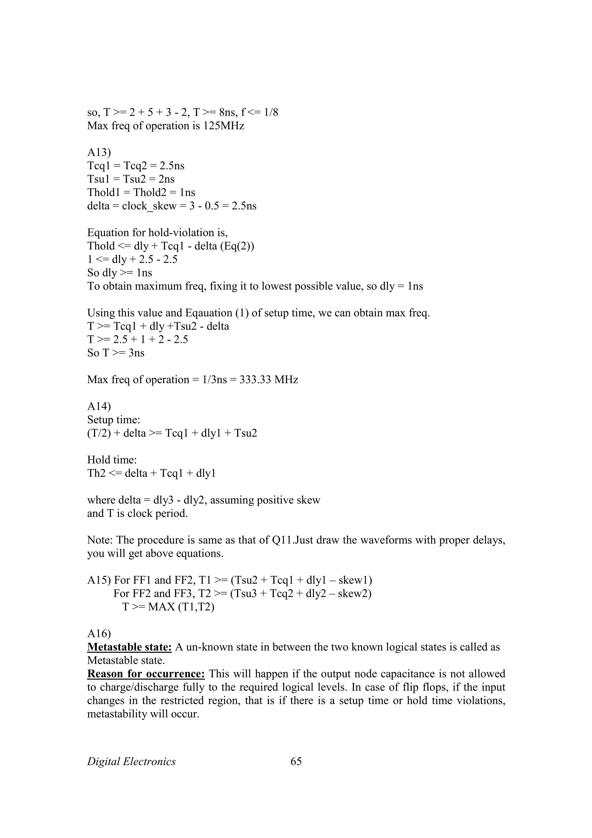 Digital Electronics Questions and Answers | PDF