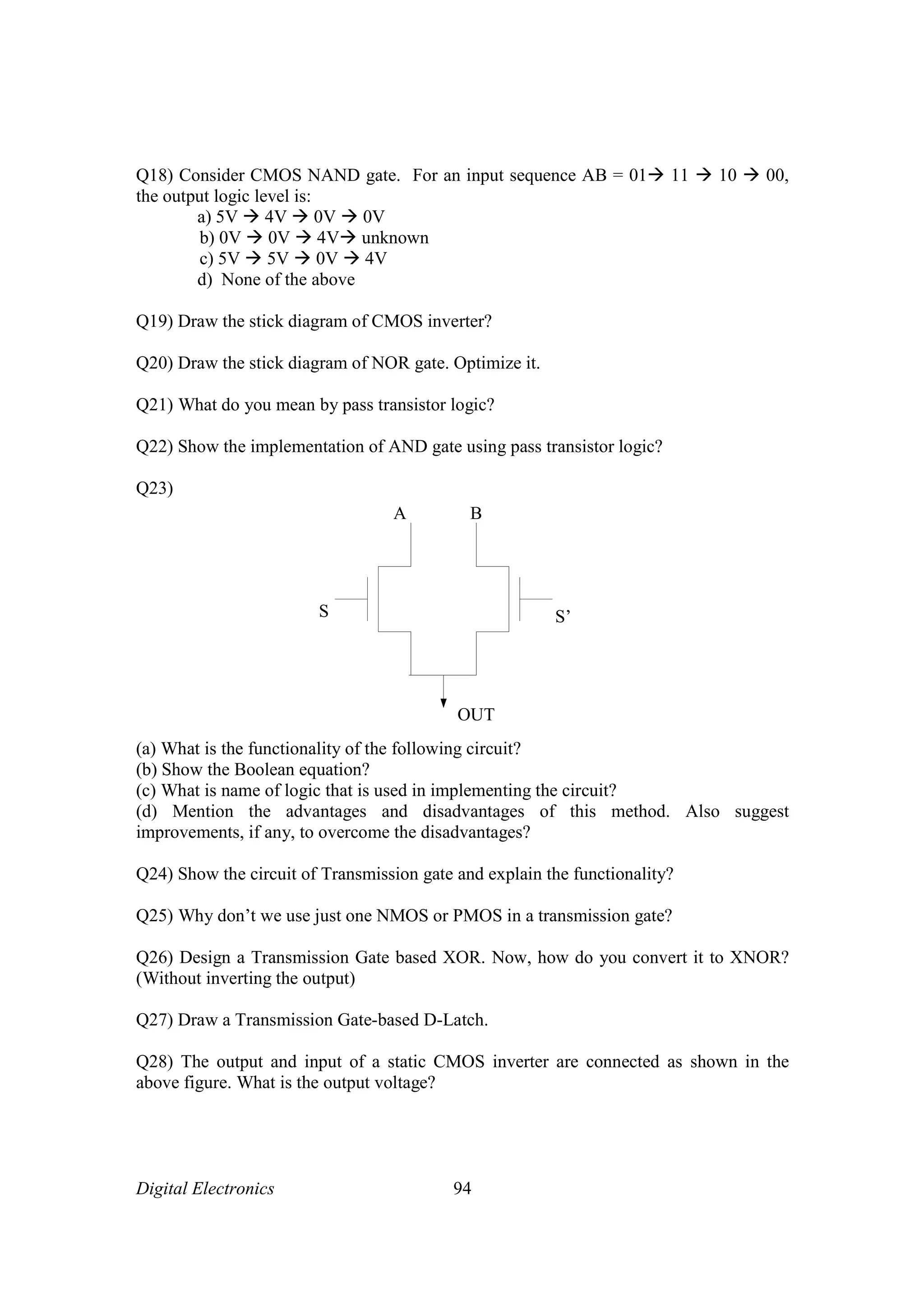 Digital Electronics Questions and Answers | PDF