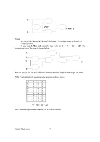 Digital Electronics Questions and Answers | PDF