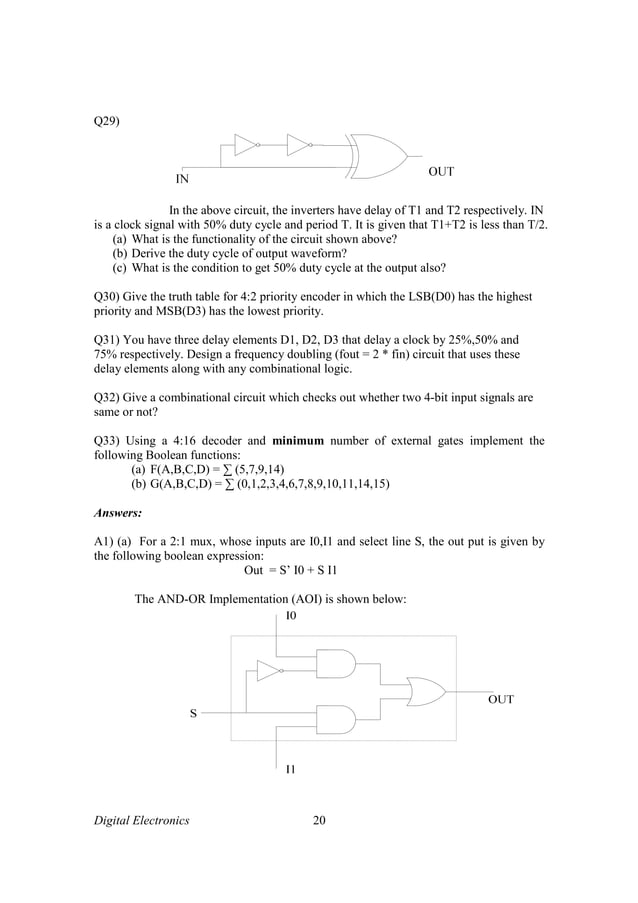 Digital Electronics Questions and Answers | PDF | Programming Languages | Computing