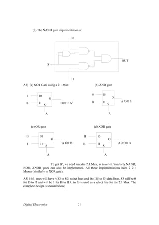 Digital Electronics Questions and Answers | PDF
