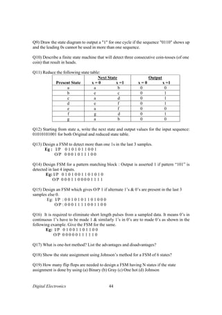 Digital Electronics Questions and Answers | PDF