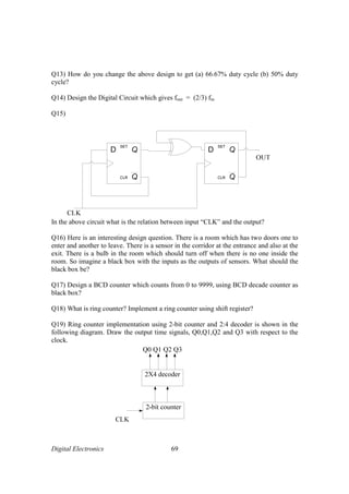 Digital Electronics Questions and Answers | PDF