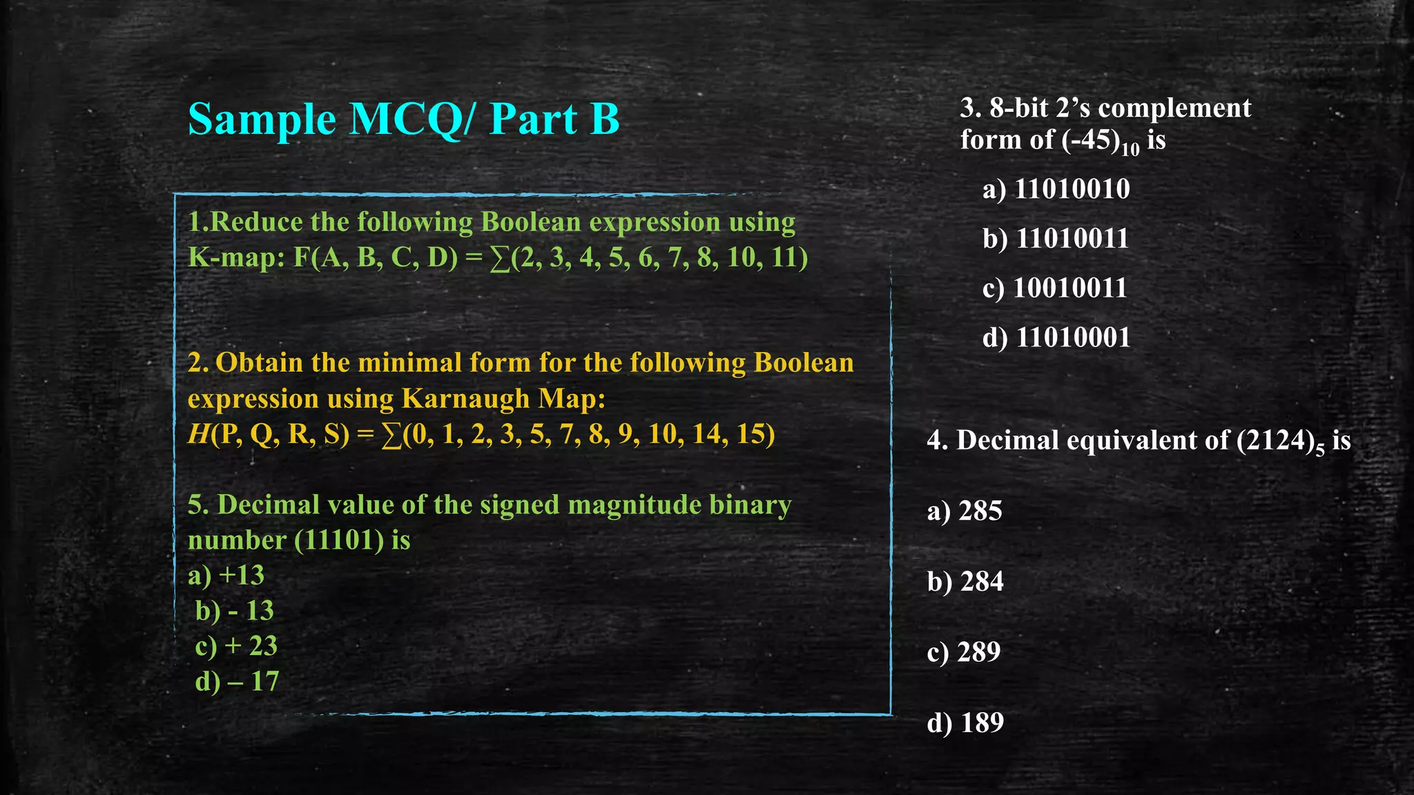 Digital electronics revision mcq | PPT